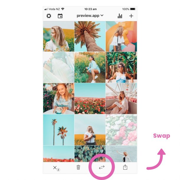 How to Rearrange Instagram Photos using Preview App