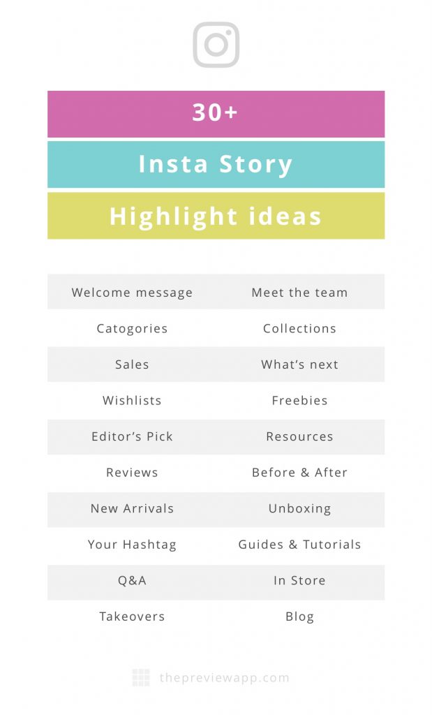 +30 Insta Story Highlight ideas for your Business
