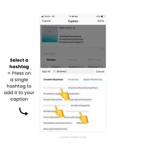 Instagram Hashtag Finder in Preview App (MUST SEE)