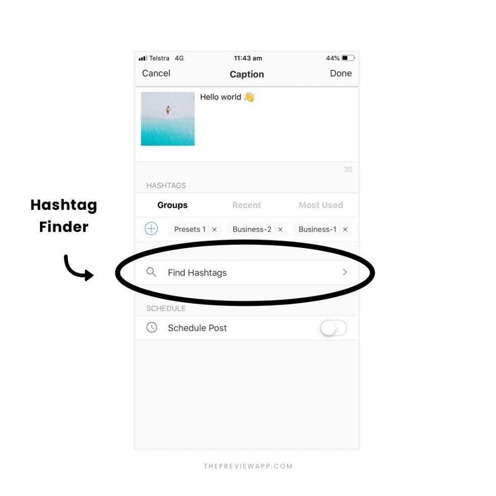 Instagram Hashtag Finder in Preview App (MUST SEE)