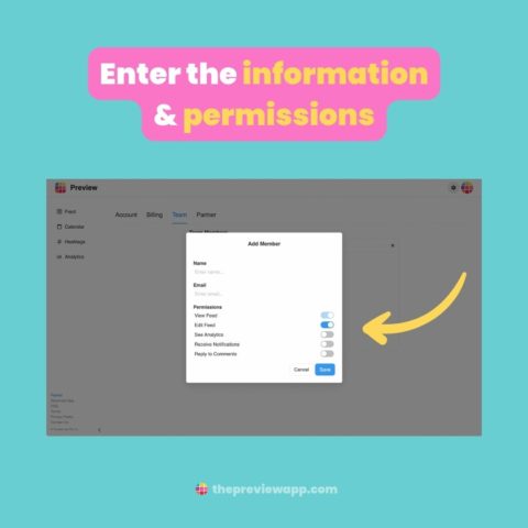 How To Share your Preview Feed with your Team?