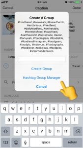Instagram HASHTAG GROUP MANAGER in Preview App: How to use it?