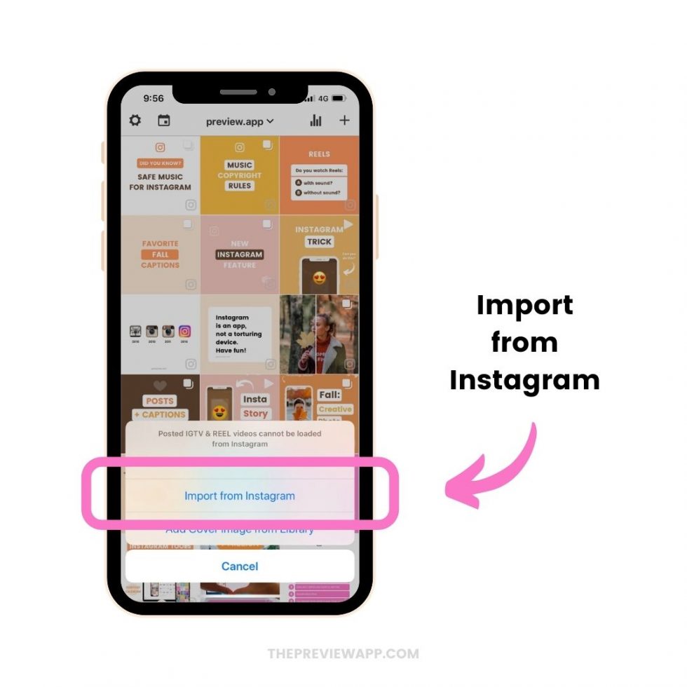 How to Show Posted Instagram Reels and IGTVs in Preview Feed?