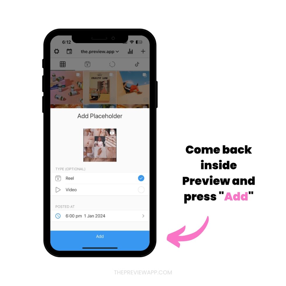 How to Show Posted Instagram Reels and IGTVs in Preview Feed?