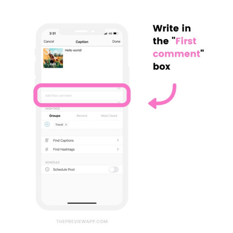 How to Schedule First Comment on Instagram with Preview