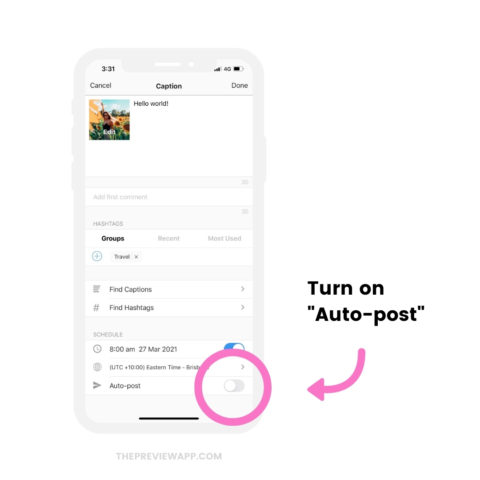 How to Schedule First Comment on Instagram with Preview