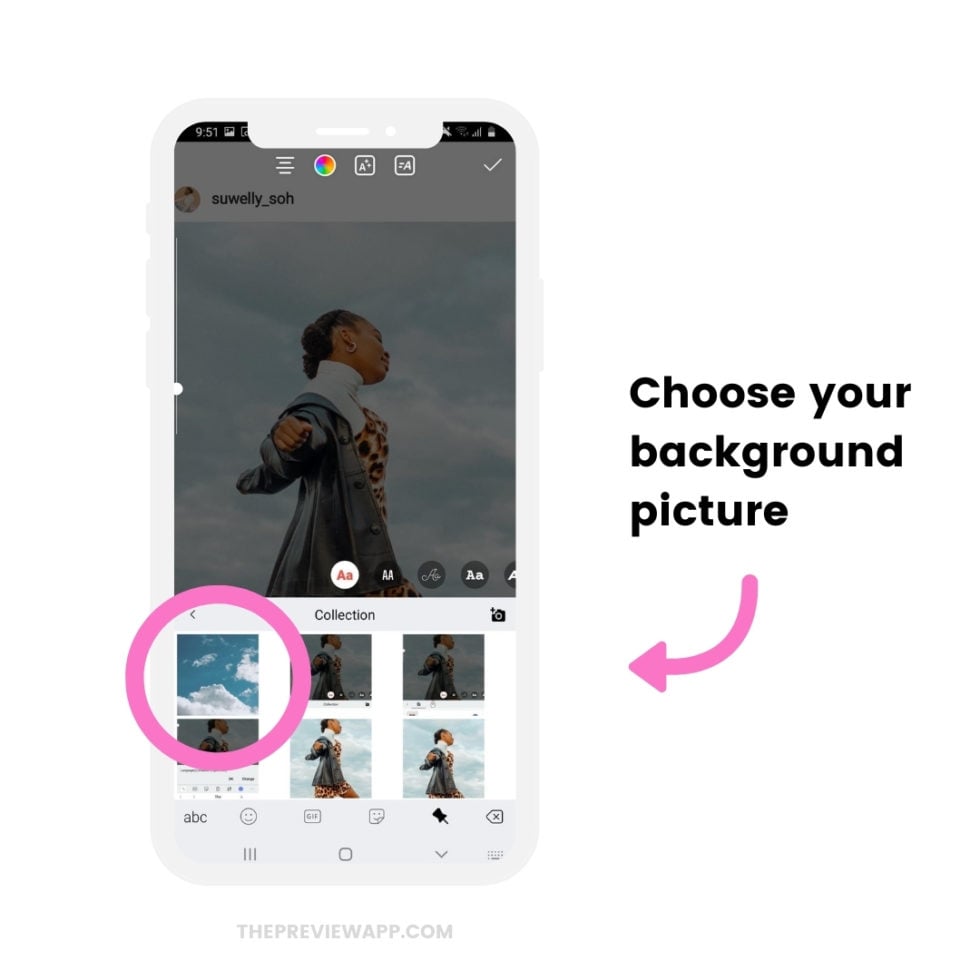Add Background Photo when Sharing a Post to your Instagram Stories