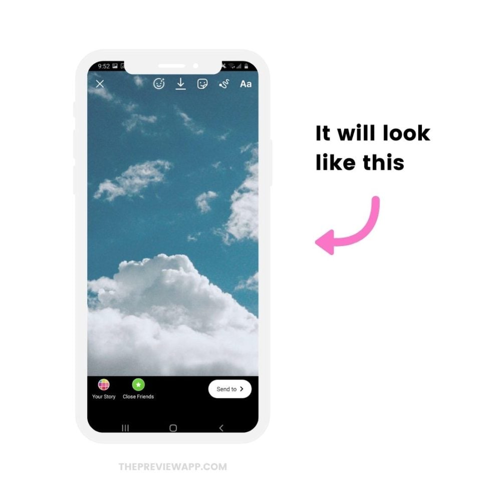Add Background Photo when Sharing a Post to your Instagram Stories
