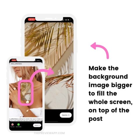 Add Background Photo when Sharing a Post to your Instagram Stories