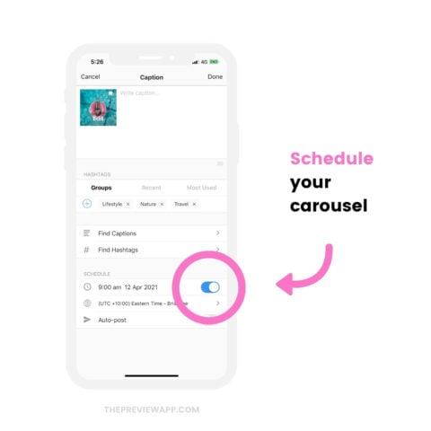 How to schedule Instagram Carousel Posts with Preview