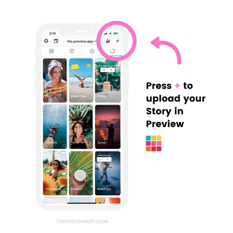 How to Schedule Instagram Stories with STICKERS (using Preview)