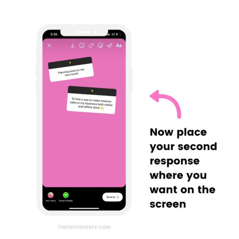 How to Share Multiple Responses in the same Instagram Story?