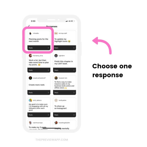 How to Share Multiple Responses in the same Instagram Story?