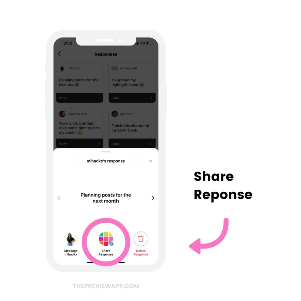 How to Share Multiple Responses in the same Instagram Story?