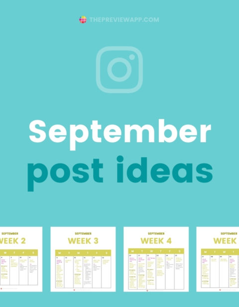 September Instagram post ideas & content plan (with captions + hashtags)