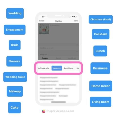 100 Instagram Hashtags for Event Planner (Done for you strategy)