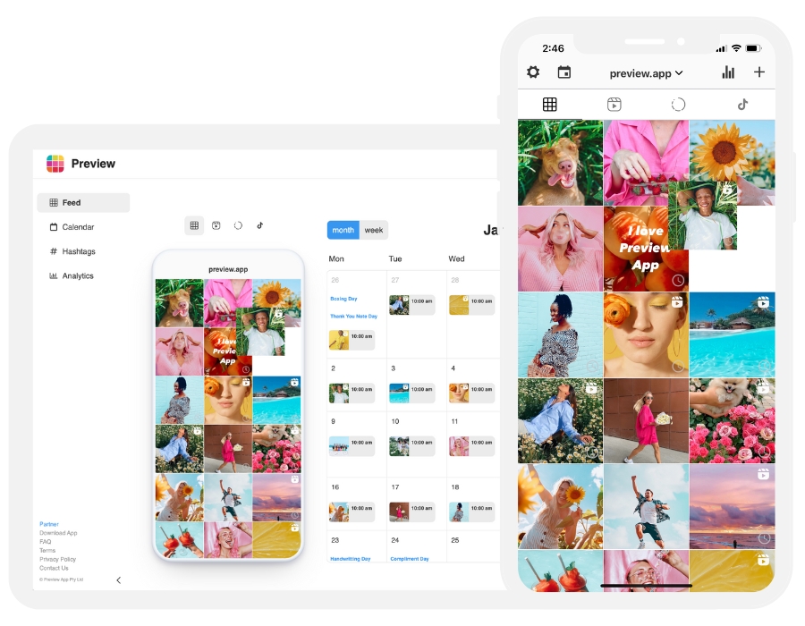 ULTIMATE Instagram Feed Planner App Presets Schedule Analytics