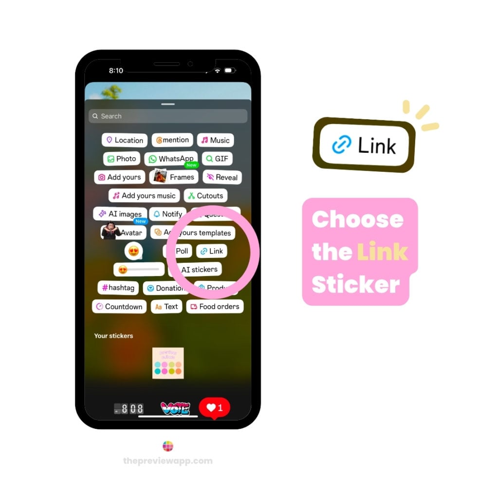 How to Change Link Sticker Color on Instagram Story (+ Custom Colors ...