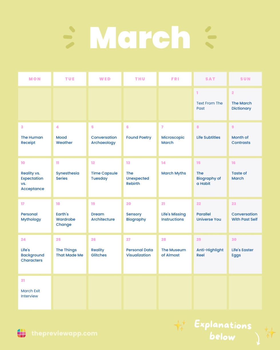31 Extraordinary March Instagram Post Ideas